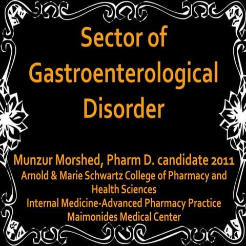 Sector Of Gastroenterological Disorder | PPTX