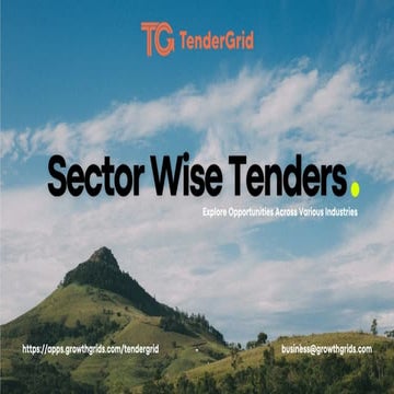 Various Sector Wise Tenders - Tender Grid | PPTX