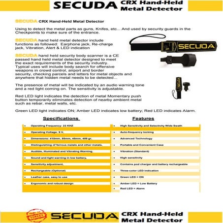 Secuda crx hand held | PDF