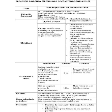 Secuencia Didáctica Doc
