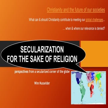 Secularization for the sake of religion | PPT