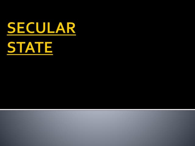 Secularism | PPT