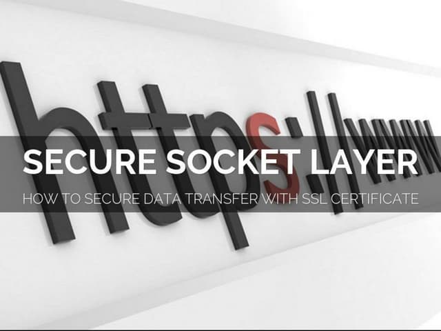 Secure Socket Layer Pptx Information And Network Security Computing