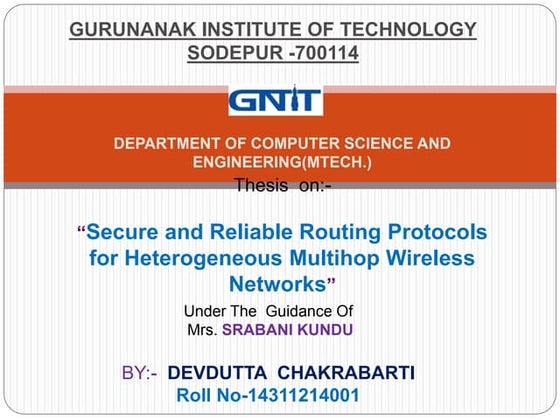 Secureandreliableroutingprotocols 160617064034 Pdf