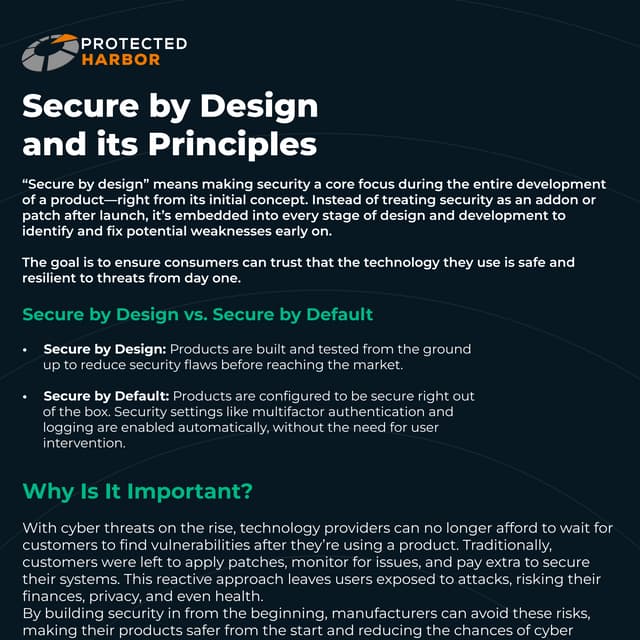 Secure by Design and its Principles Infographic | PDF | Technology Industry | Industries