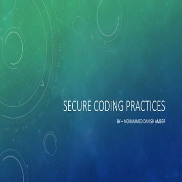 Secure Coding Practices Ppt 3916