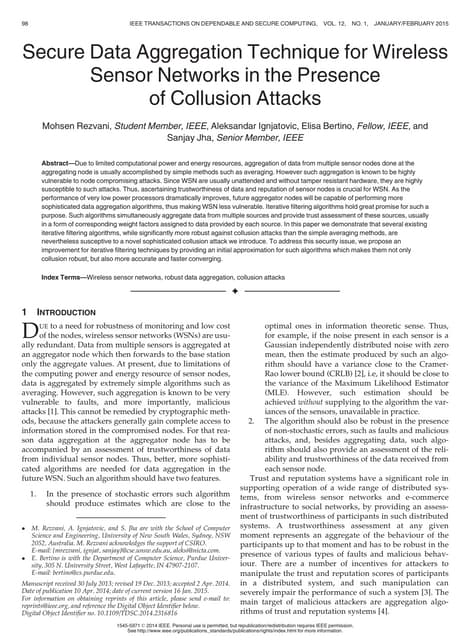 Modelling Of A Trust And Reputation Model In Wireless Networks Pdf 3326