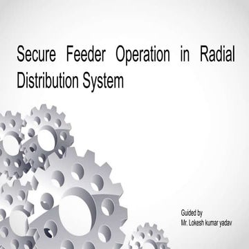 Radial Distribution System Presentation 1 Pptx
