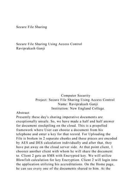 Secure File SharingSecure File Sharing Using Access Contro.docx Secure File SharingSecure File Sharing Using Access Contro.docx