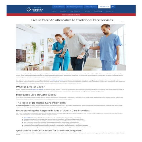 Live-in Care: A Game-Changing Alternative to Traditional Care Services ...
