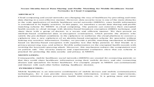 Scalable And Secure Sharing Of Personal Health Records In Cloud Computing Using Attribute Based 3057