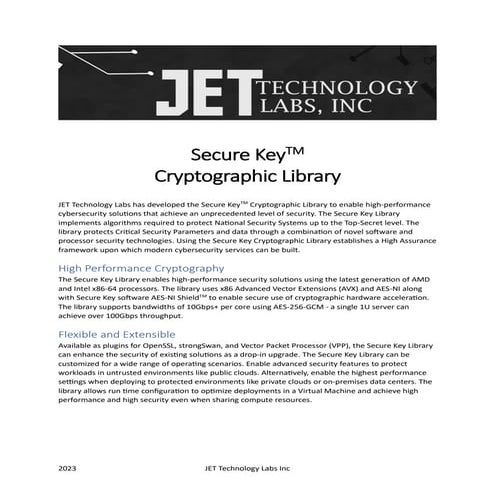 Secure Key Crypto - Tech Paper JET Tech Labs | PDF