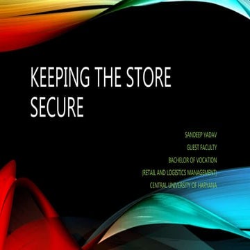 Secure retail | PPTX