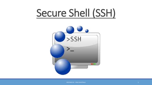 Secure shell ppt