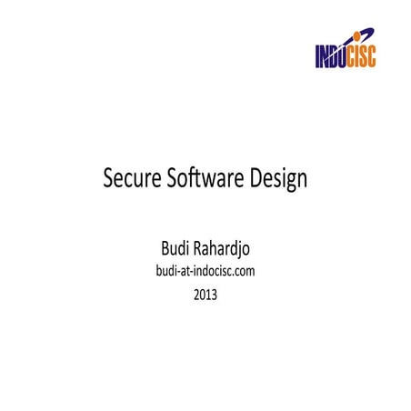 Secure Software Design | PPT