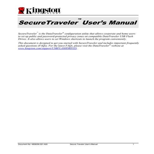 Secure Traveler Users Manual | PDF