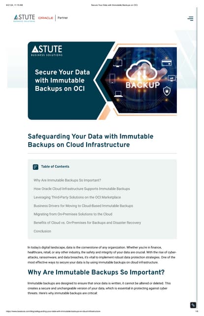 Secure Your Data With Immutable Backups On Ocipdf