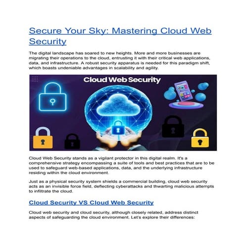 Secure Your Sky Mastering Cloud Web Security Pdf