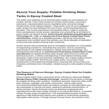 Secure Your Supply Potable Drinking Water Tanks in Epoxy Coated Steel.docx