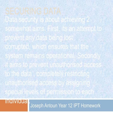 Securing data | PPTX