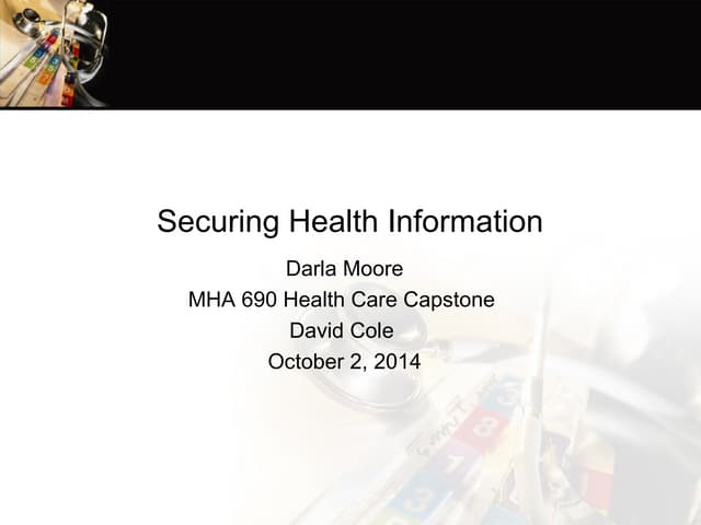 Securing Health Information Ppt