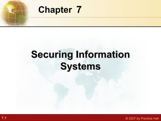 Session#7; securing information systems | PPT
