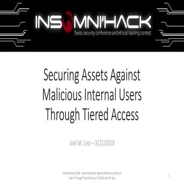 Insomnihack 2018 - Securing Internal Resources Through Tiered Access | PPT