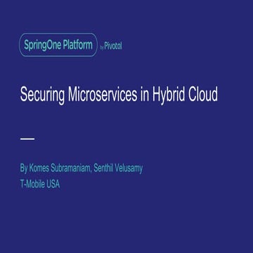 Securing Microservices in Hybrid Cloud | PPTX