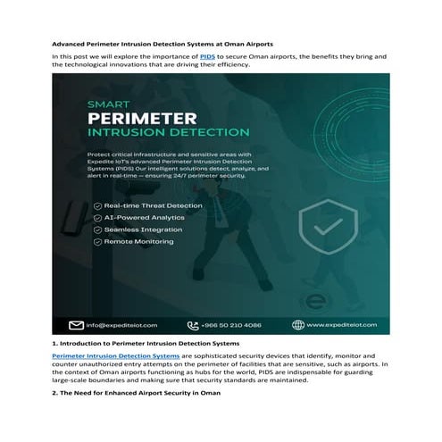 Securing Oman Airports with Advanced Perimeter Intrusion Detection ...
