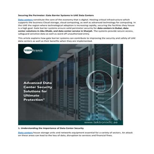 Securing the Perimeter in UAE-data center | PDF