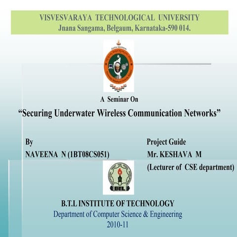 Securing Underwater Wireless Communication Networks” 2 Ppt