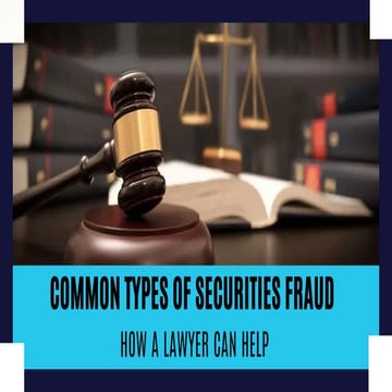 Common Types Of Securities Fraud | PDF | Stocks and Bonds | Personal ...