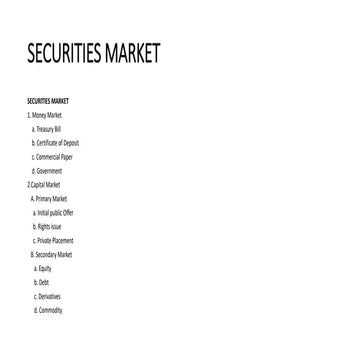SECURITIES MARKET | PPTX