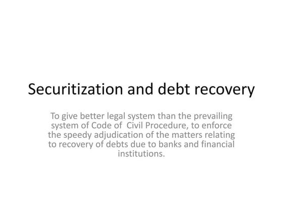 Debts Recovery Tribunals and Appellate Tribunals(DRT & DART) | PDF