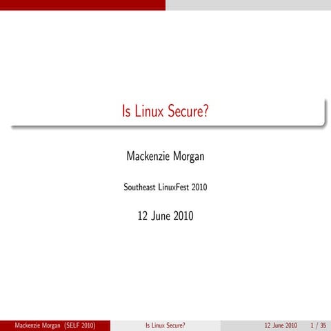 Is Linux Secure? | PPT