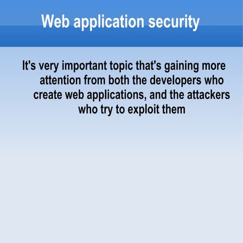 Web Application Security Ppt