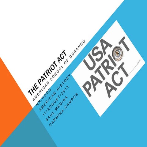 The patriot act | PPTX