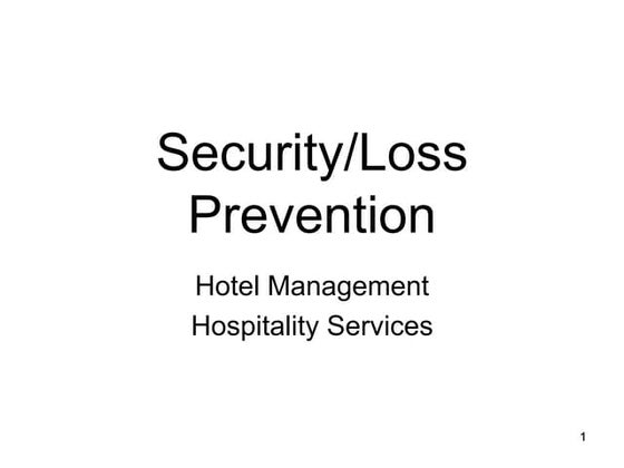 Hotel safety and security.pptx 19 pages ppt | PPTX