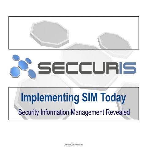 Security Information Management: An introduction | PPT
