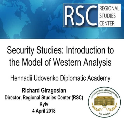 Security Studies: Introduction to the Model of Western Analysis | PPT