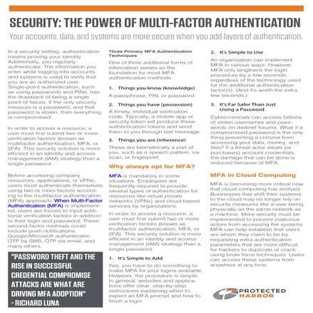 SECURITY THE POWER OF MULTI-FACTOR AUTHENTICATION | PDF