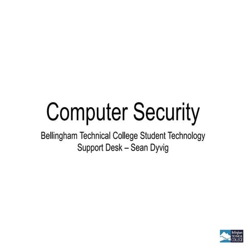 Computer Security Workshop | PPTX