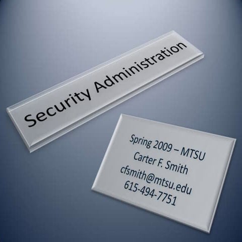 Security Administration Intro | PPTX