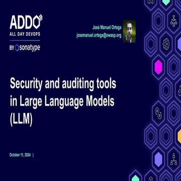 Security And Auditing Tools In Large Language Models Llmpdf