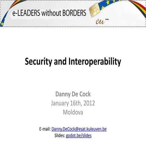 Security and interoperability | PPT