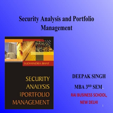 Security and port folio management | PPT