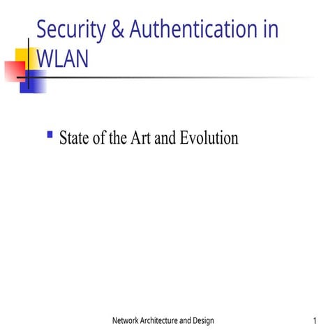Introdutction – Security & Authentication in WLAN | PPT