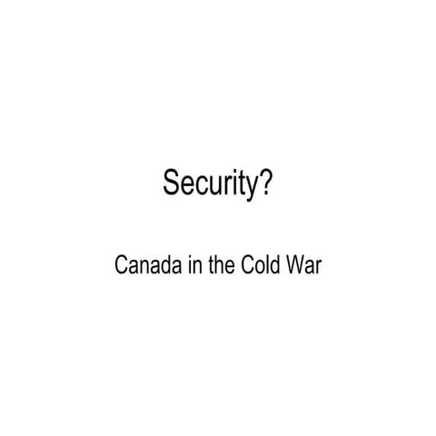 Canadian Post War Security cartoons | PPT
