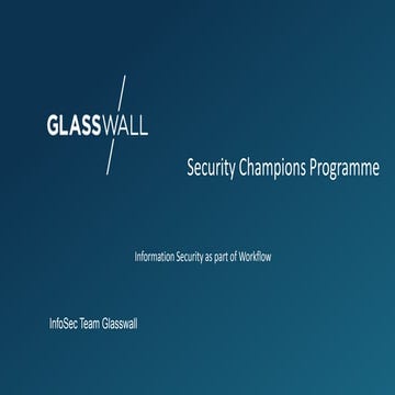 Security Champions Programme | PPTX