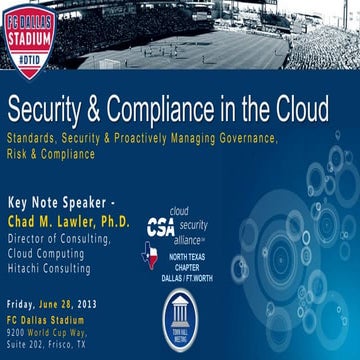 Security & Compliance in the Cloud - Proactively Managing Governance ...